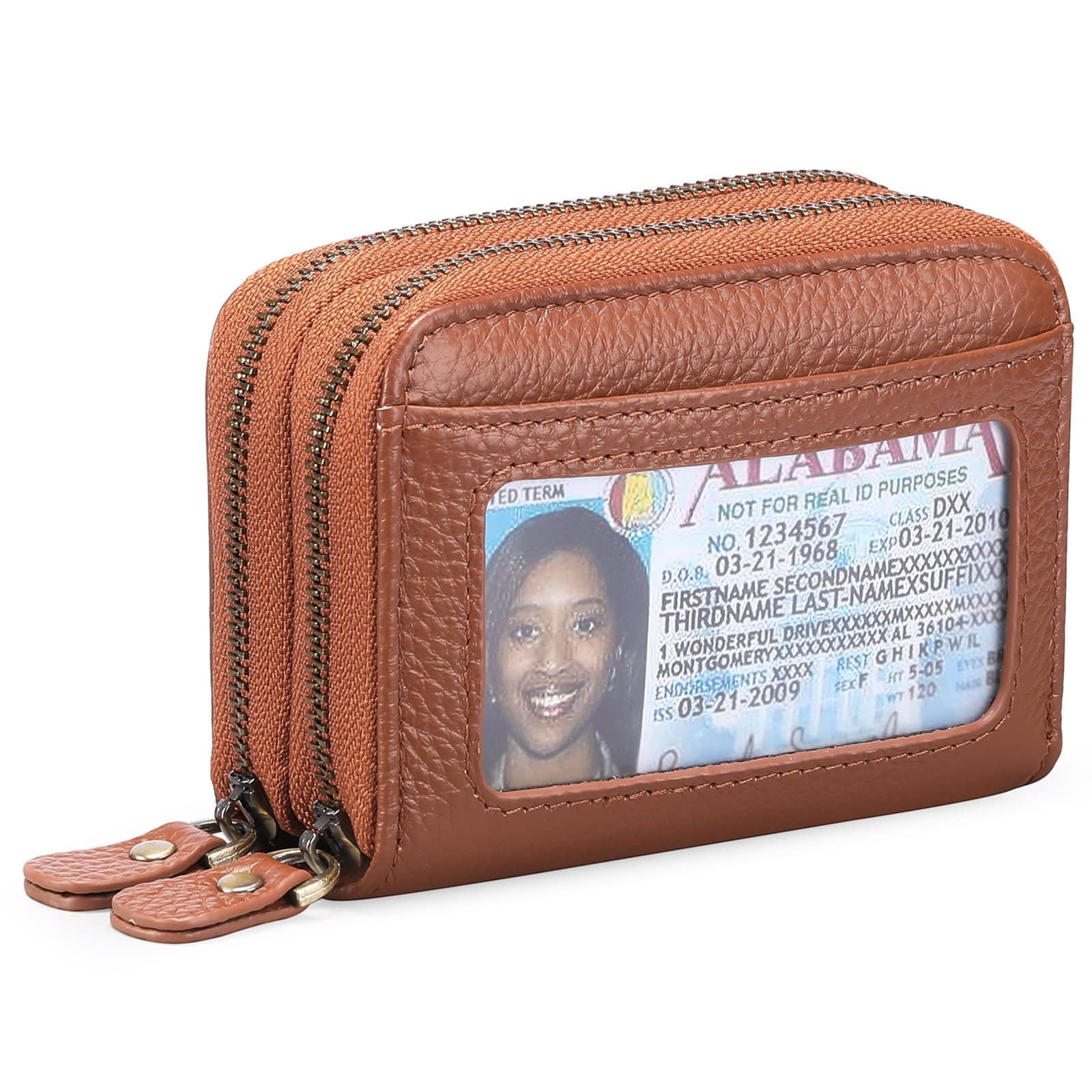 LANL Small Genuine Leather Wallet for Women, RFID Blocking Credit Card ...