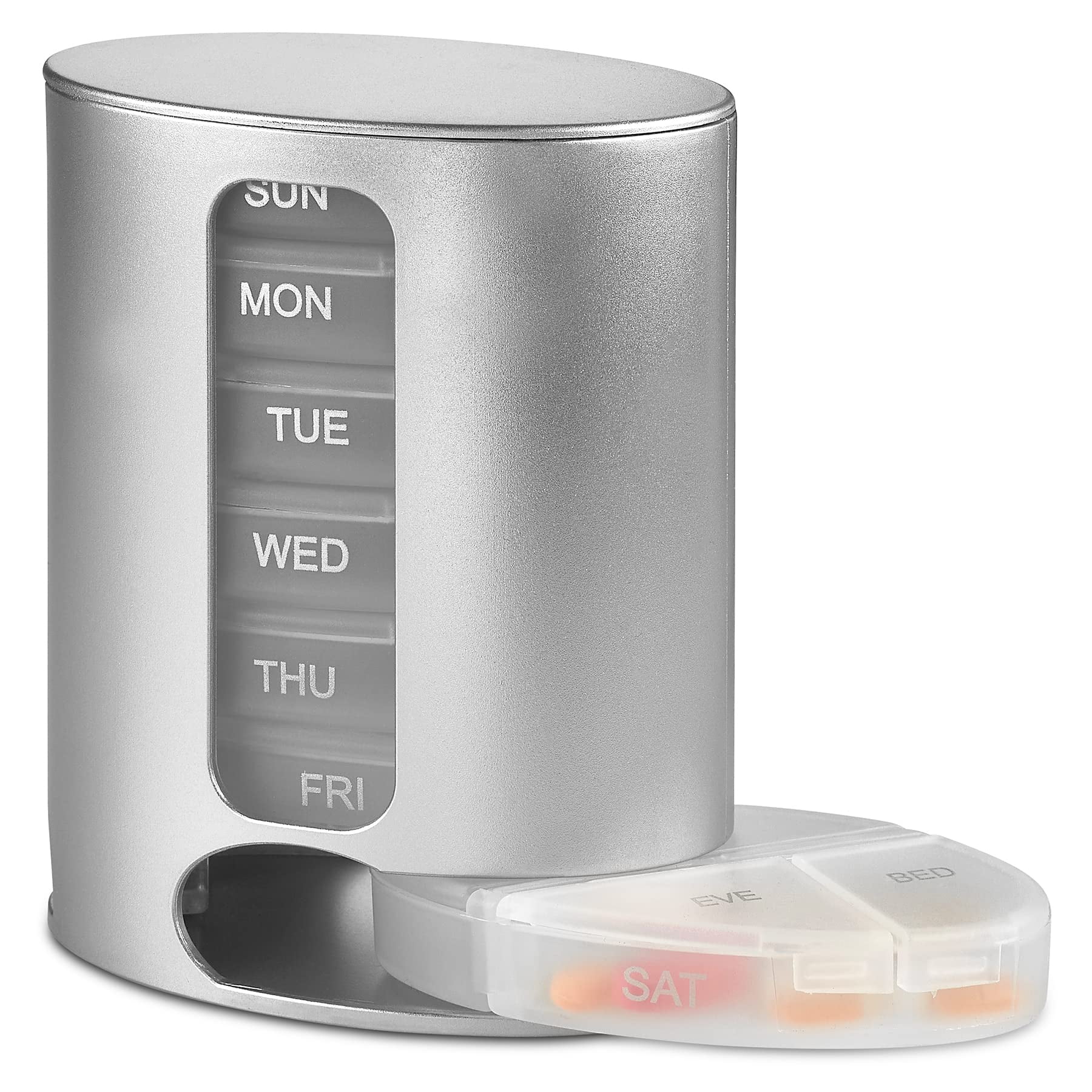 LANL Stackable Daily Pill Organizers - (Pack of 2) Weekly Medication ...