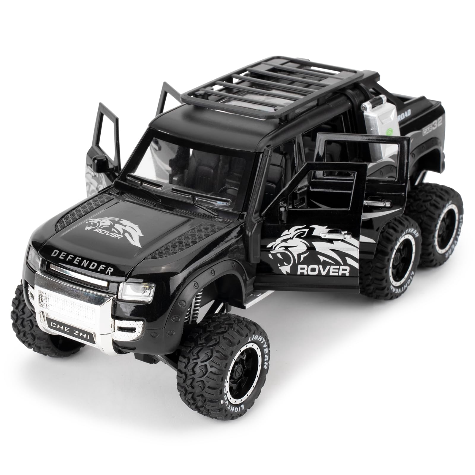 LANL Toy Car Compatible for 1:24 Land Rover Defender Six Wheels Off ...