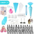 Piping Bags and Tips Set 100pcs, 12 Inch Frosting Piping Bags, Cake ...