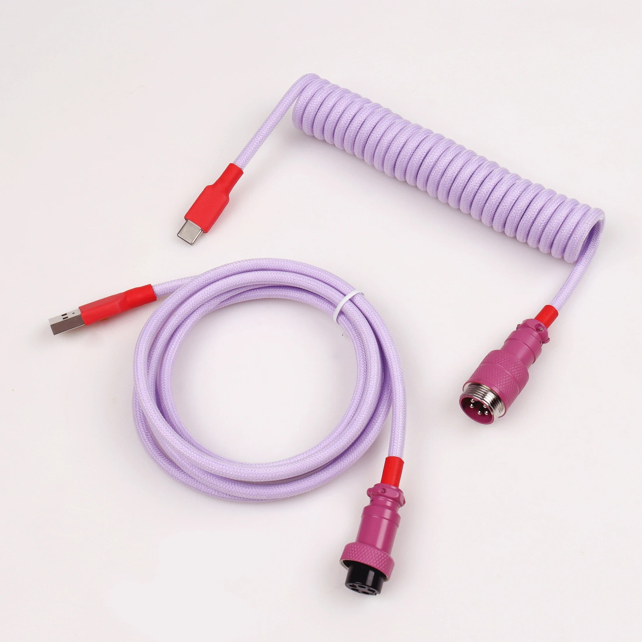 LANO Coiled Aviator Cable Usb C Keyboard Spiral Cable Pc Desk ...