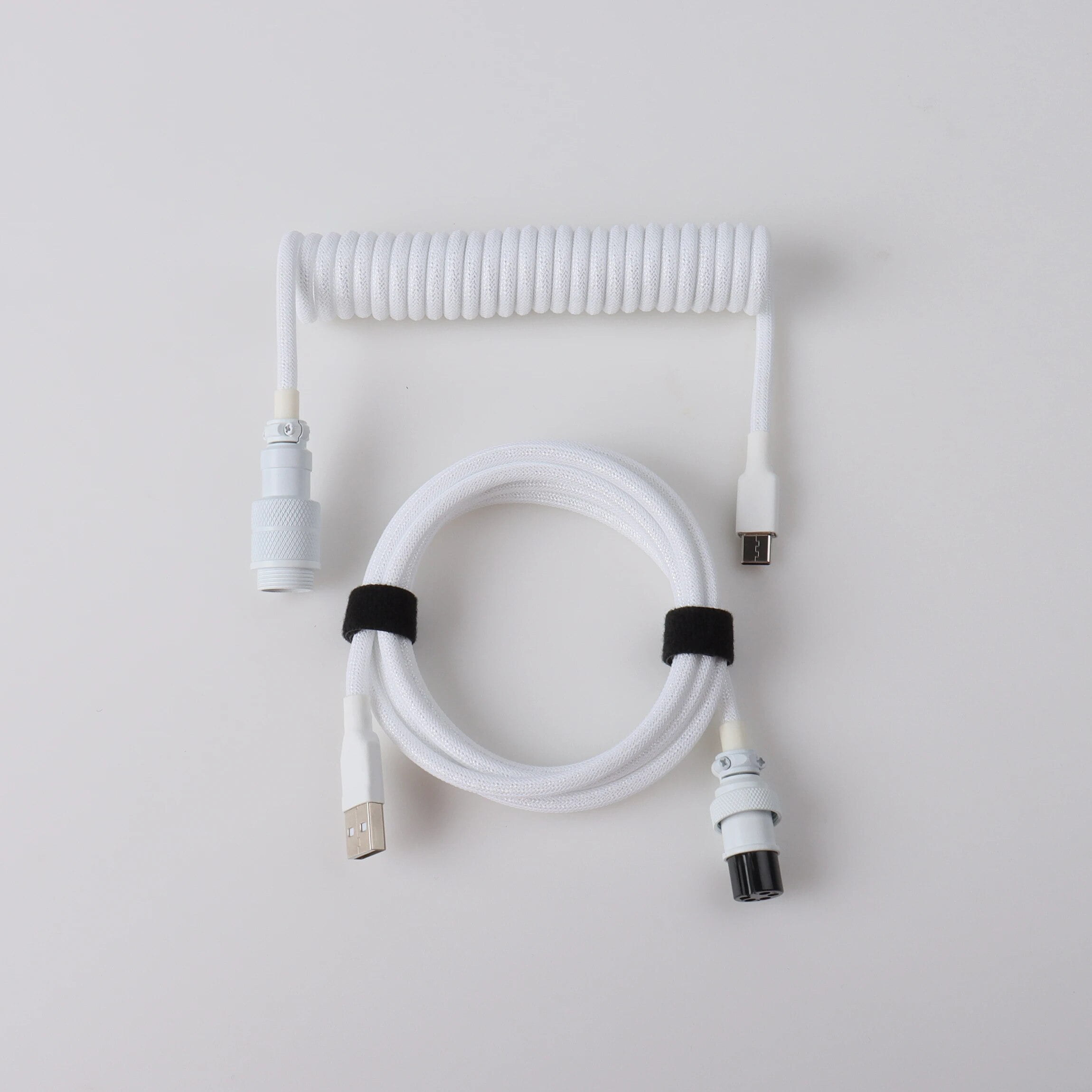 LANO Coiled Cable Micro Usb Type C Flexible Gaming Keyboard Double ...