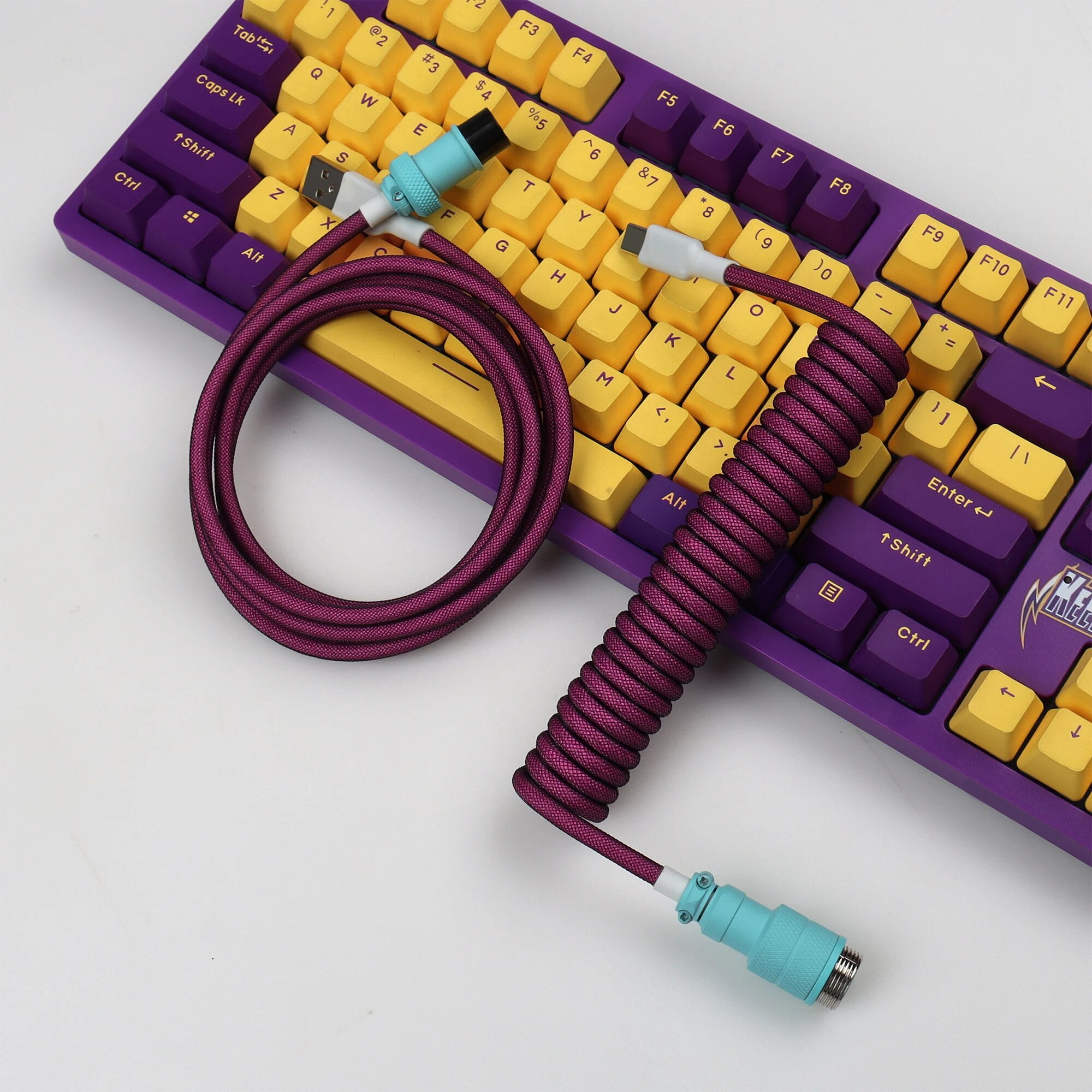 LANO GX16 USB Coiled Cable Type C Mechanical Keyboard Aviator Cable ...