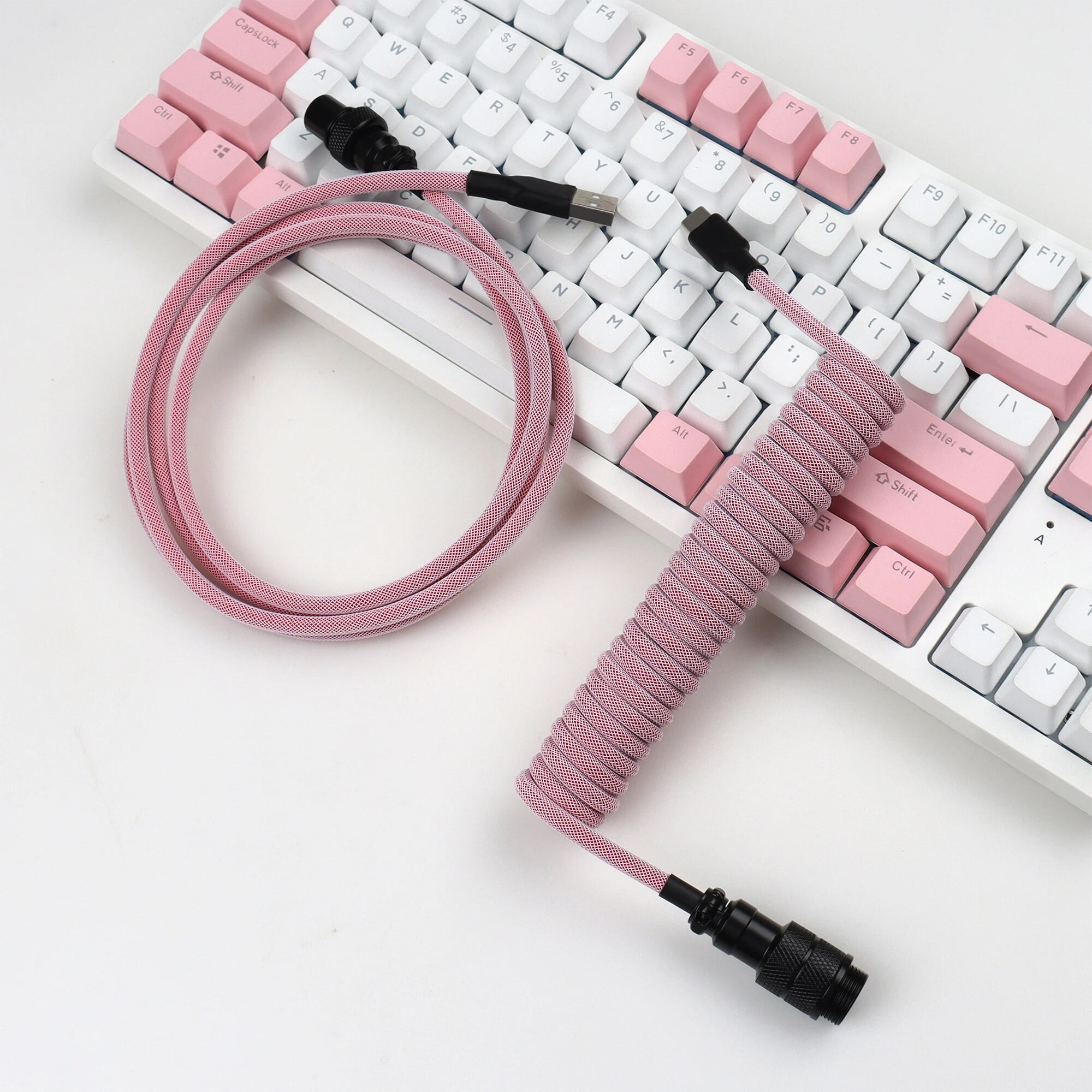 LANO GX16 USB Coiled Cable Type C Mechanical Keyboard Aviator Cable ...