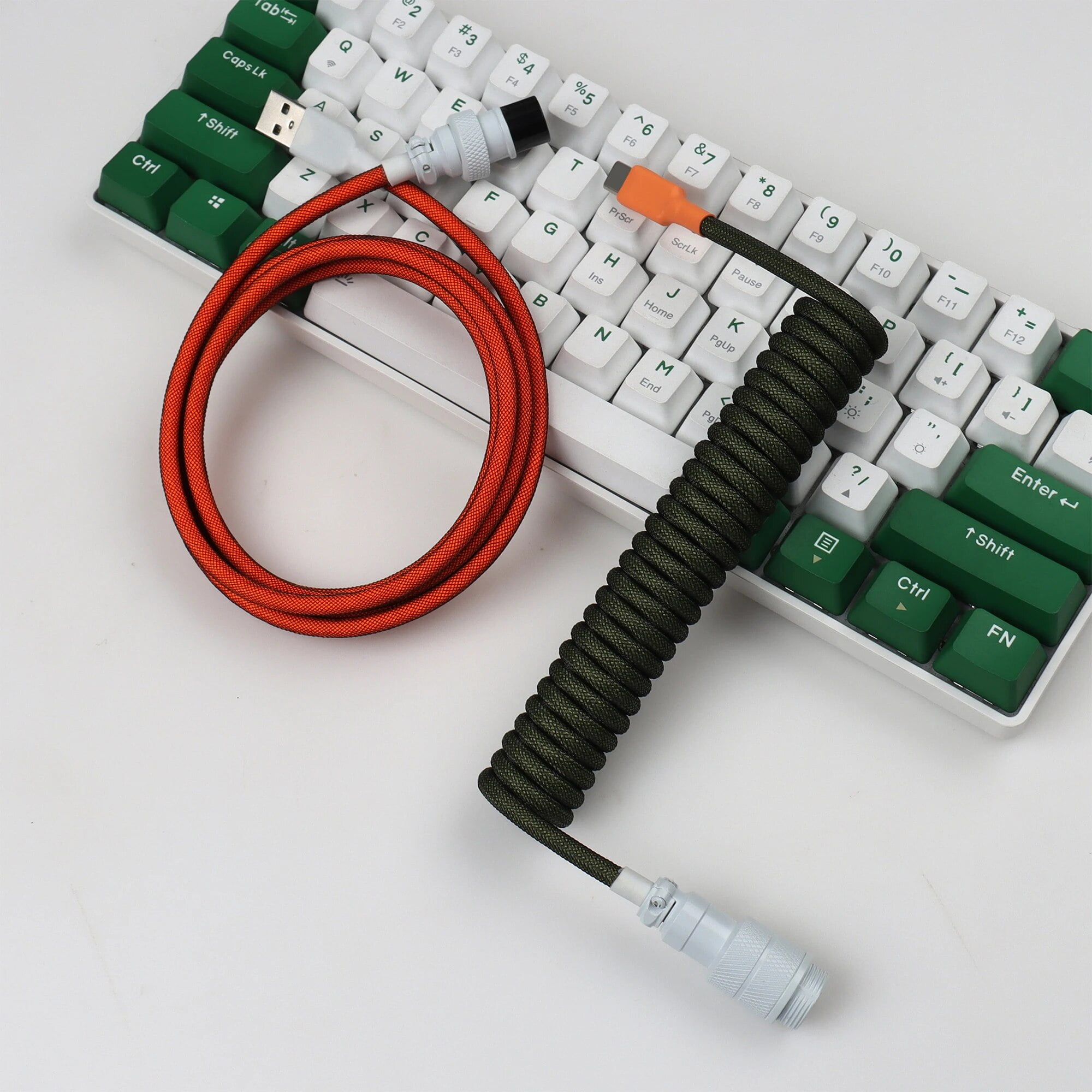 LANO GX16 USB Coiled Cable Type C Mechanical Keyboard Aviator Cable ...