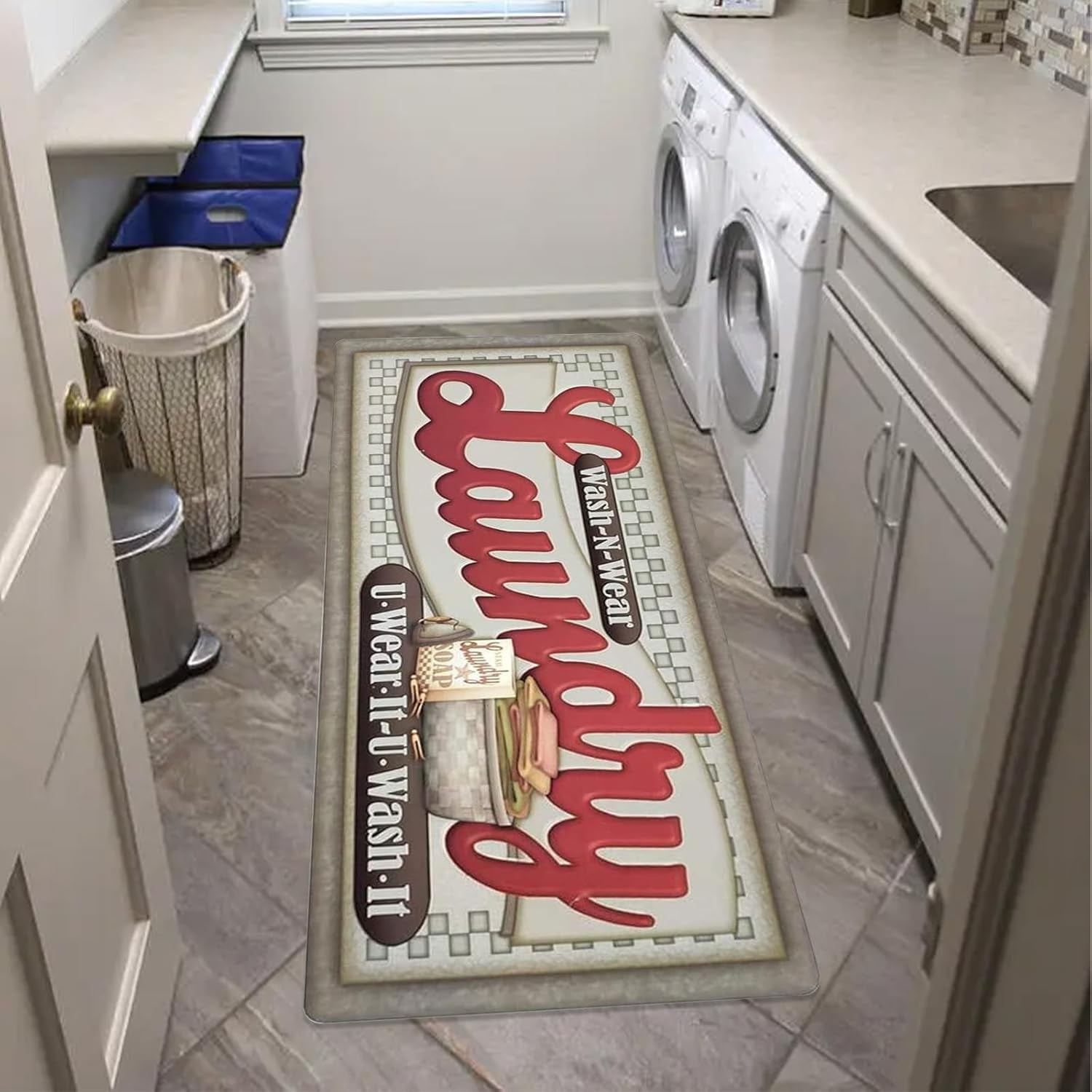 LANPEI Farmhouse Laundry Room Rug Runner 20"X59" Laundry Rugs and Mats ...