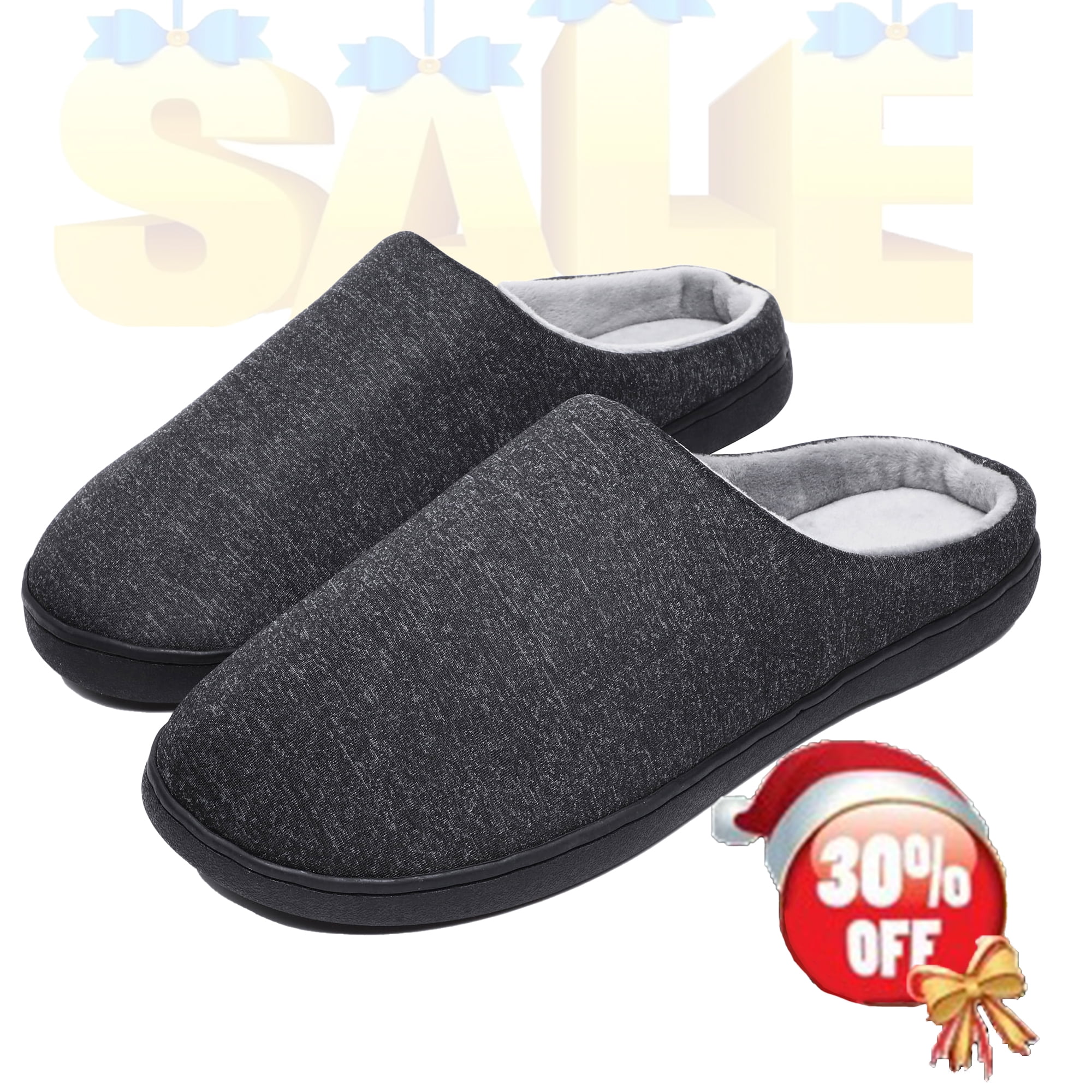 LANREMON Winter Cozy Warm Memory Foam Slippers for Women Slide-on Plush ...