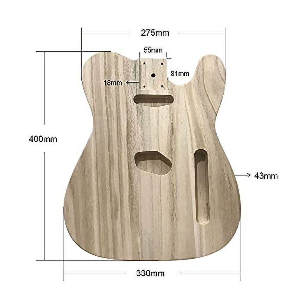 LANRU Polished Wood Type Electric Guitar Barrel DIY Electric Maple ...