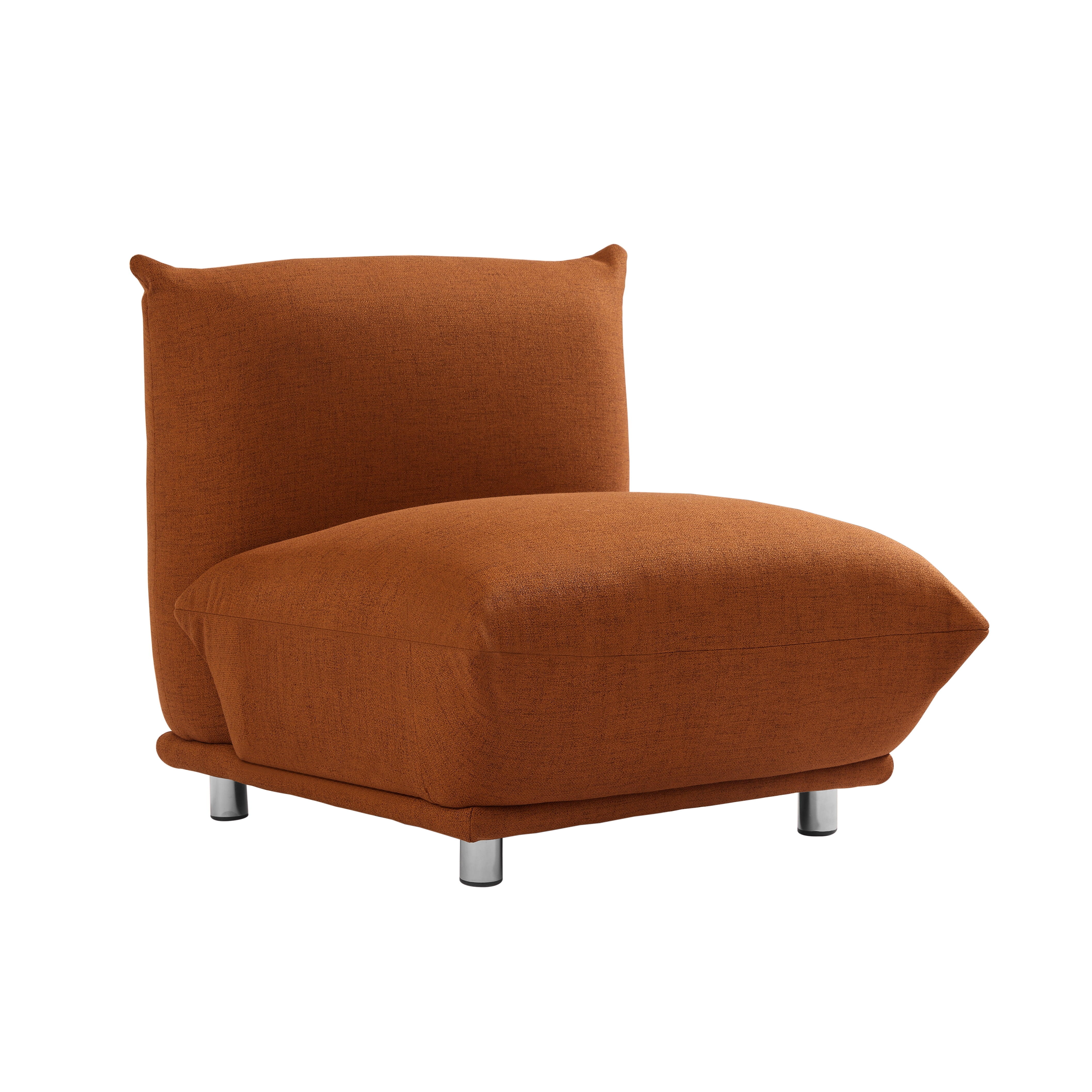 LANTRO JS Armless Accent Chairs for Living Room Oversized Mid Century ...