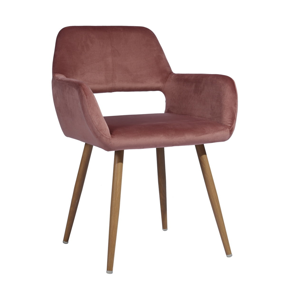 LANTRO JS Fabric Upholstered Side Dining Chair with Metal Leg(Pink ...