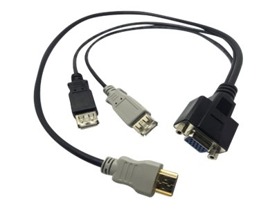 LANTRONIX Local To Spider Duo Cable Usb Input Standard 21.6In, 500-196 ...