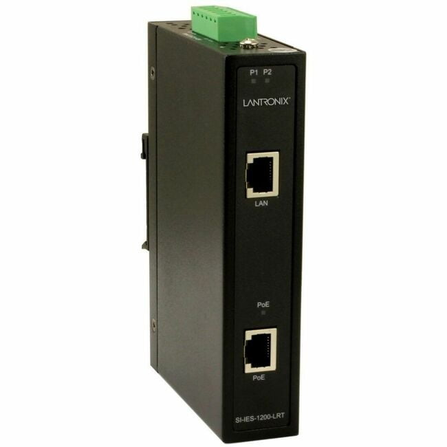 LANTRONIX SI-IES-1200-LRT, Power over Ethernet - PoE MEDIA CONVERTER ...