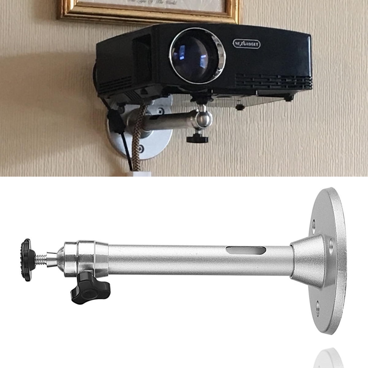 LANTWOO 7.1'' Universal Projector Wall Ceiling Mount Hanger, LCD/DLP ...