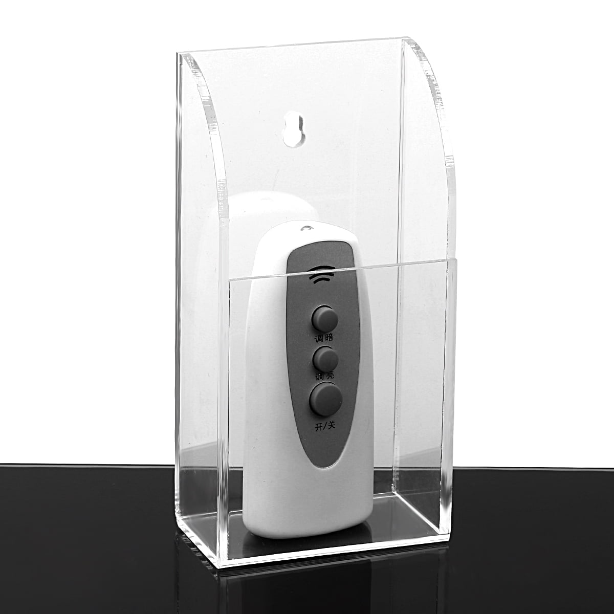 LANTWOO Acrylic Wall Mount Remote Control Holder Storage Organizer Box ...