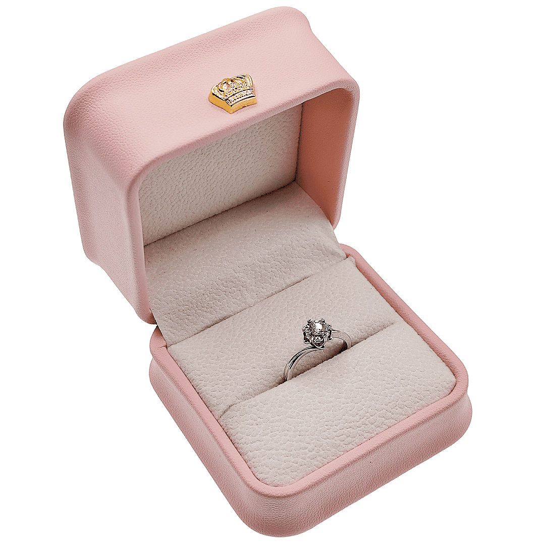LANTWOO Premium Leather Engagement Ring Box, Velvet Interior Jewelry ...