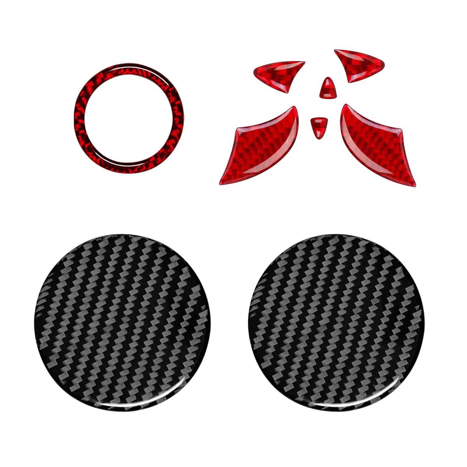 LANZMYAN Compatible with Toyota Carbon Fibre Engine Start Stop Button ...