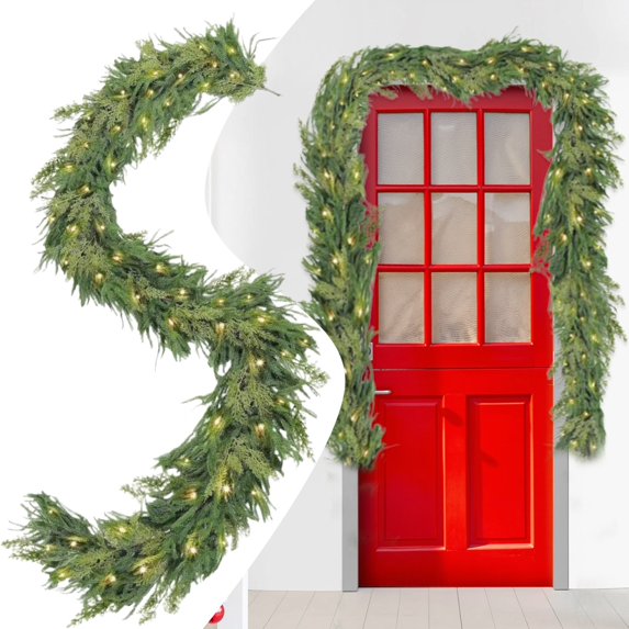LANpengDZ Christmas Artificial Garlands Real Winter Garland Green ...