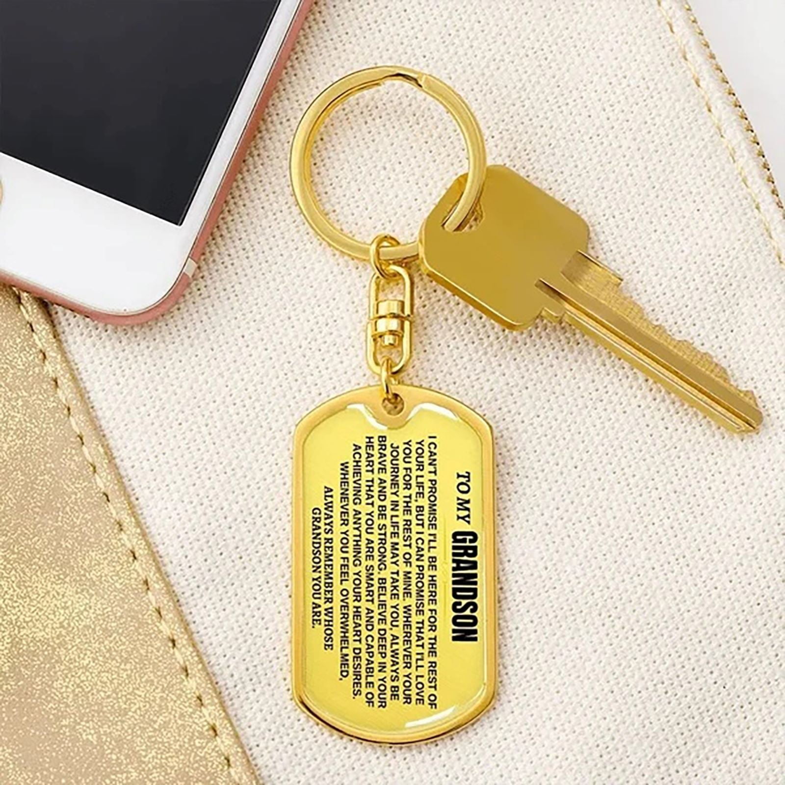 LANpengDZ Creative Brand Stainless Drop Glue Key Ring For Grandchildren ...