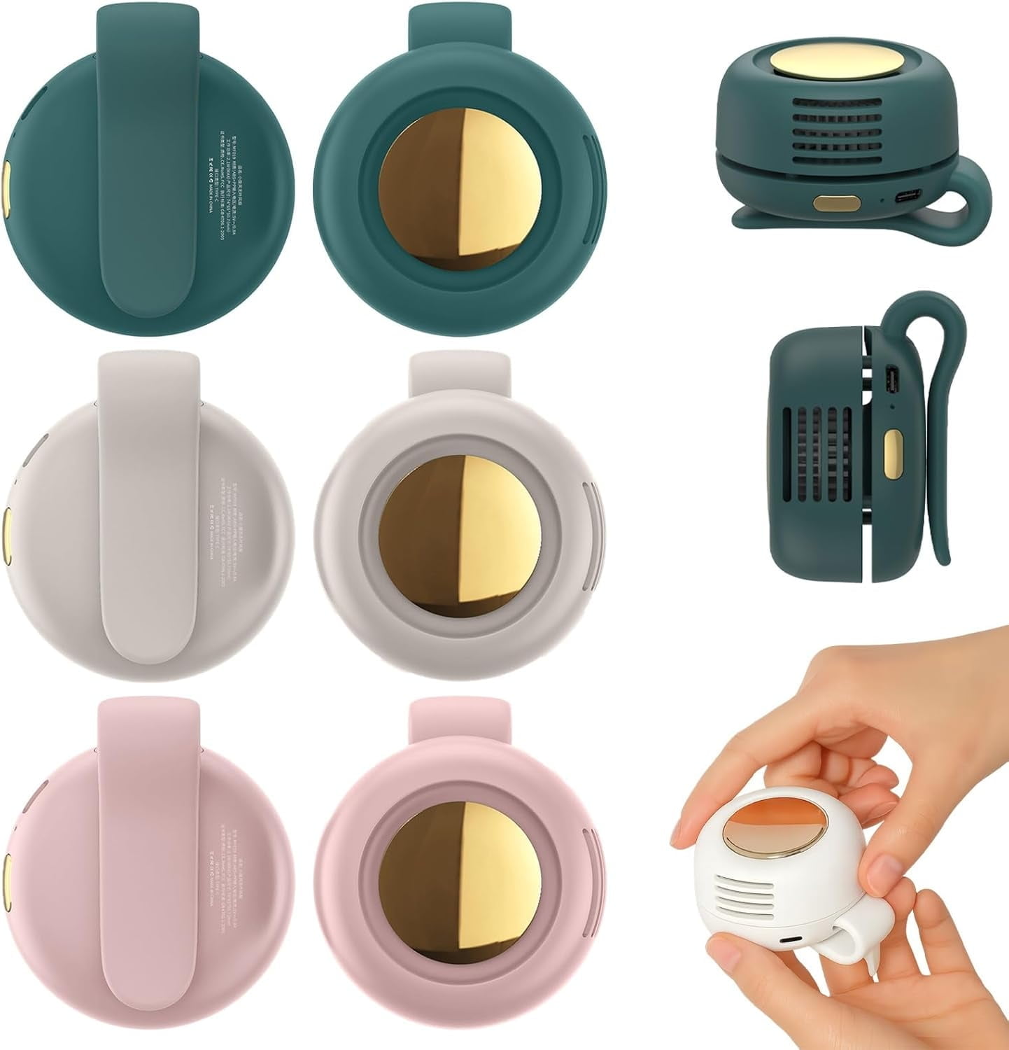 LAOLAO Clip on Fan, Portable Silent Mini Bladeless Fan Clip On, 60 ...
