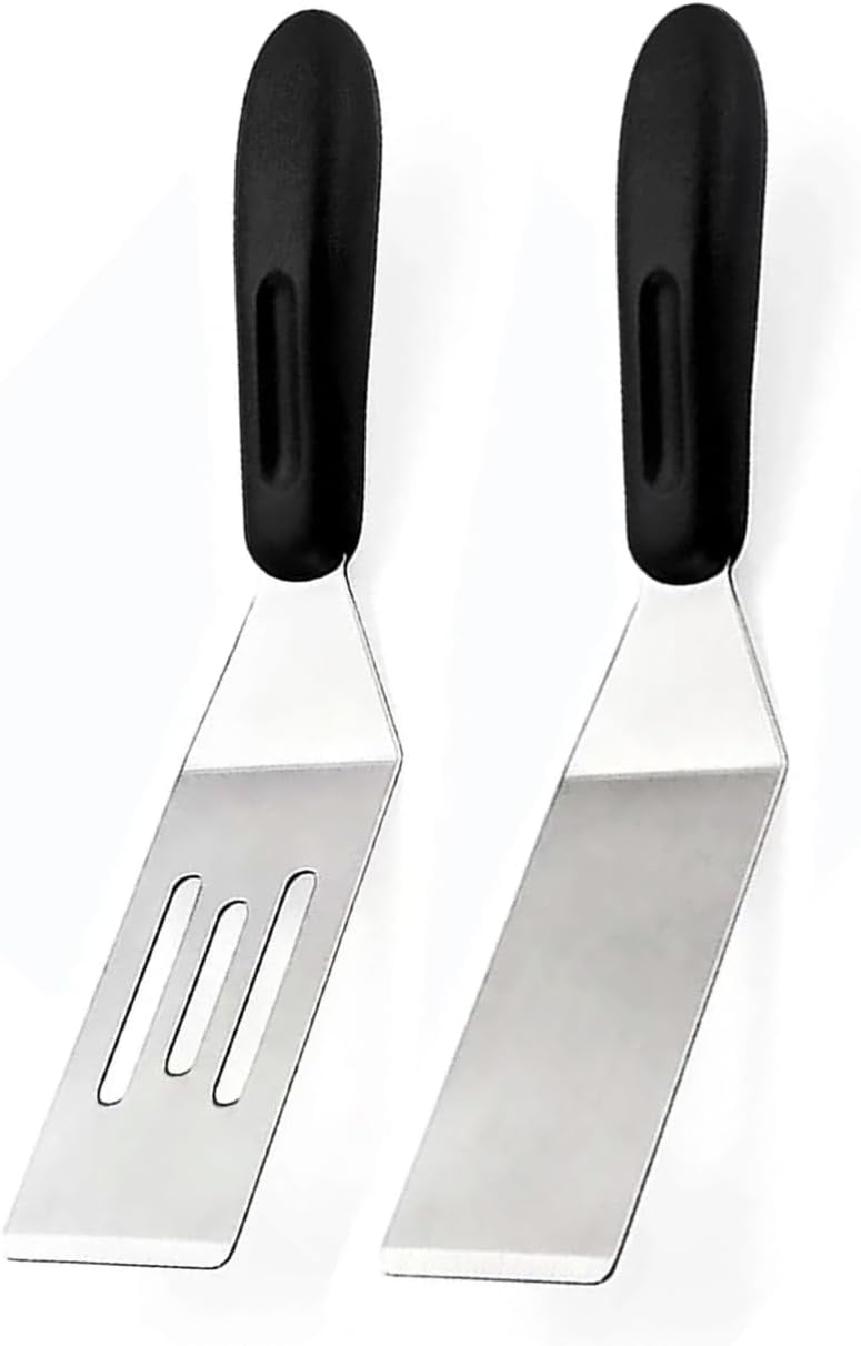 LAOLAO Mini Metal Spatula Set, Small Serving Spatula, 2 Pieces ...