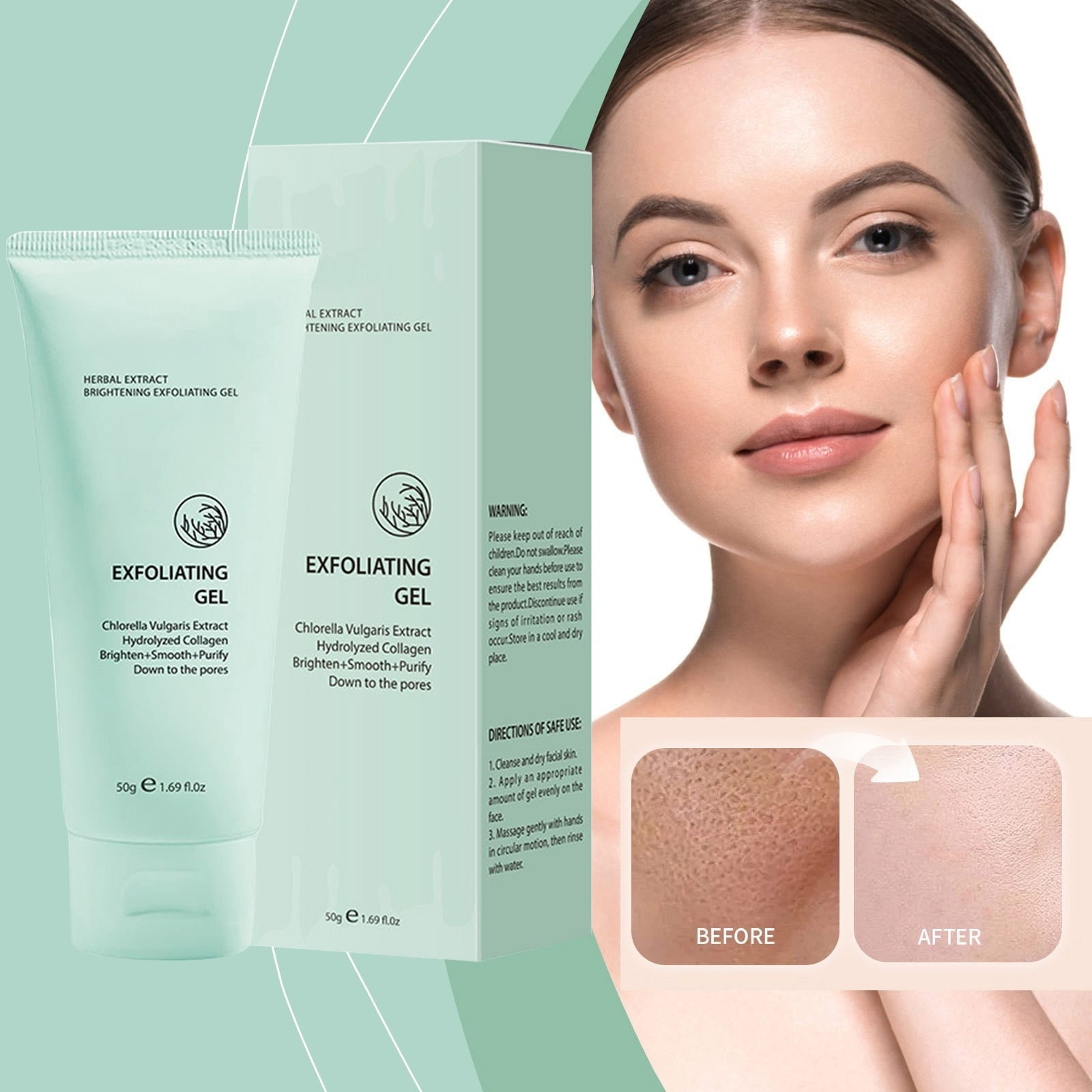 LAOLAO Purifying Exfoliating Gel,Face exfoliator Cleanser Exfoliating ...