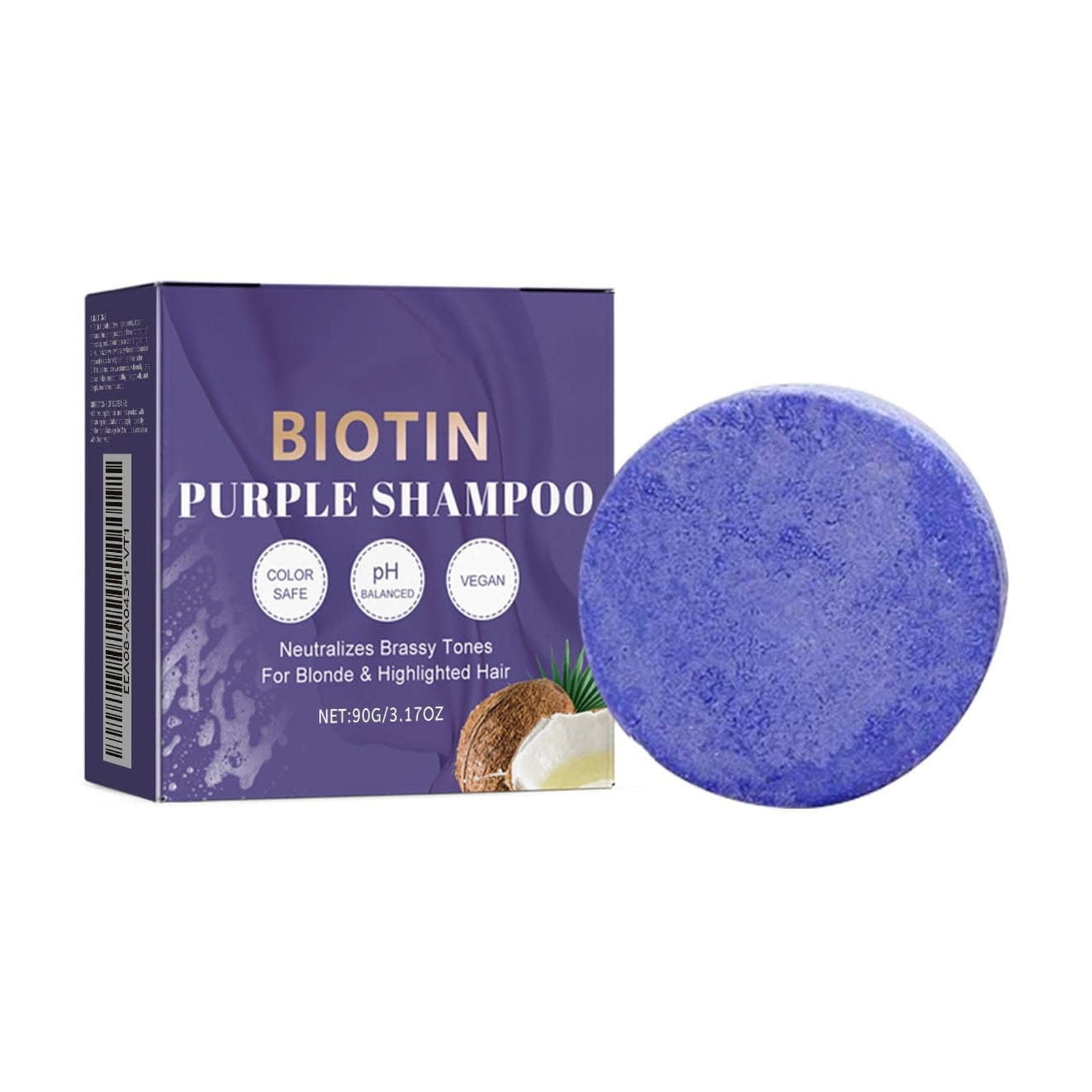 LAOLAO Purple Shampoo Soap Blonde Hair Neutralizer Vegan Solid Shampoo ...