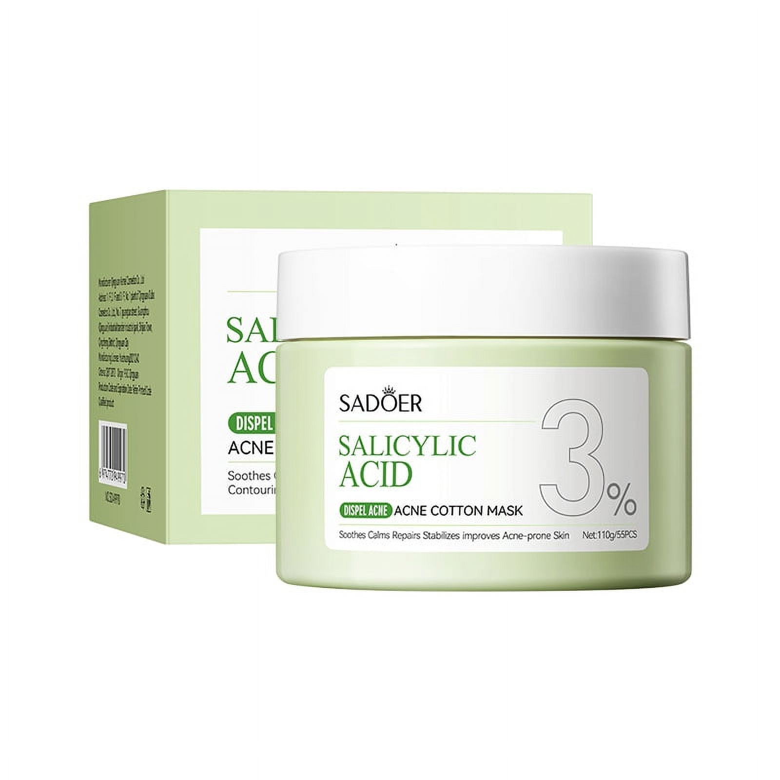 LAOLAO Salicylic Acid Anti acne Cotton Tablets facial mask 110g/55 Tablets,1 PCS - Walmart.com