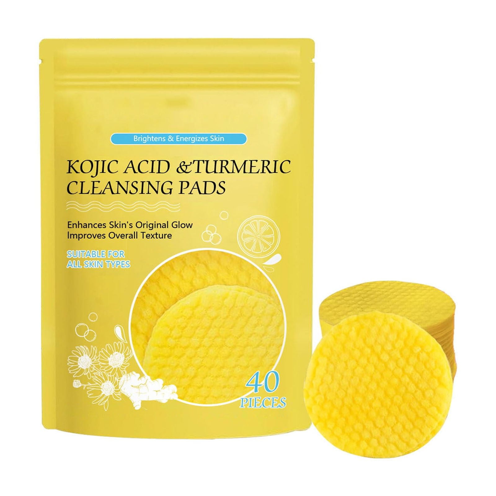 LAOSR Kojic Acid & Turmeric Cleansing Pads Skin Brightening And ...