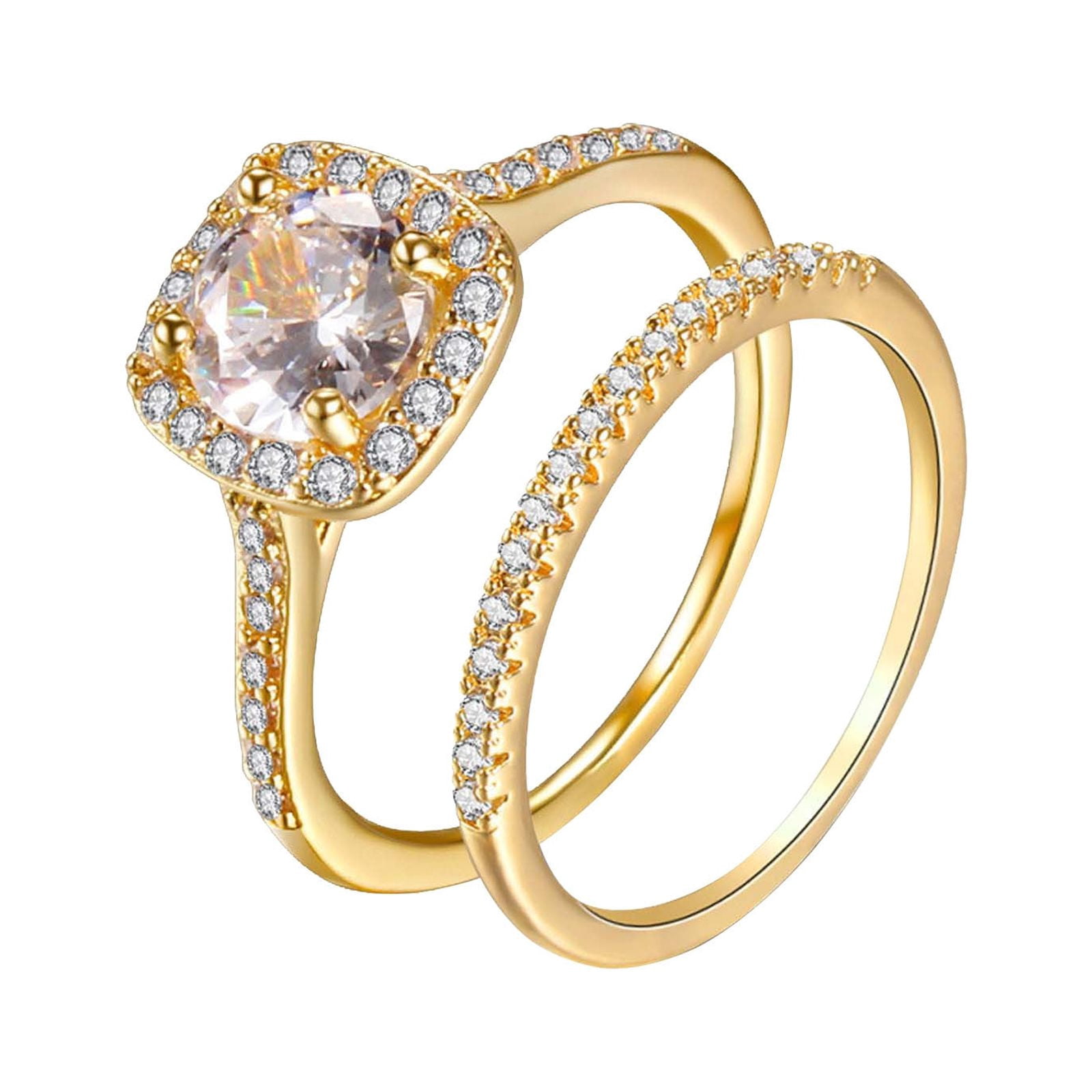 LAOSR Savings New Exaggerated Bundy Punk Chain Ring Combo Ring For Both ...