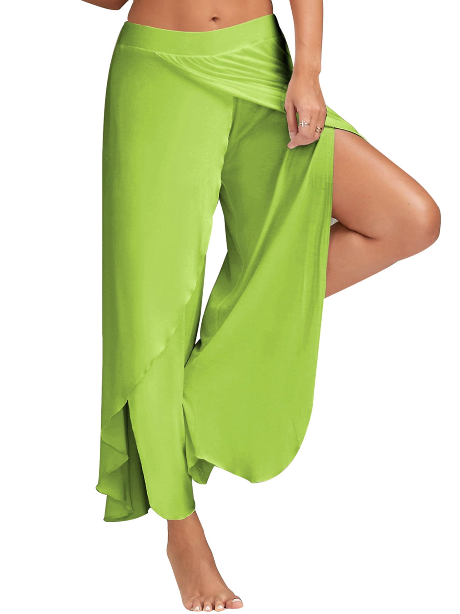 LAPA Women Plus Size Side Split Yoga Pants Wide Leg Palazzo Pants ...