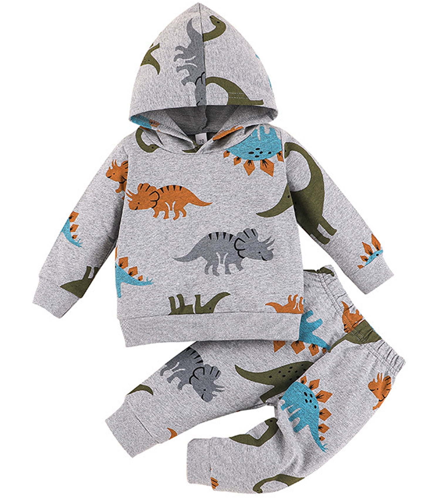 LAPAKIDS Baby Boy Clothes 12-18 Months Winter Dinosaur Print Hoodie ...