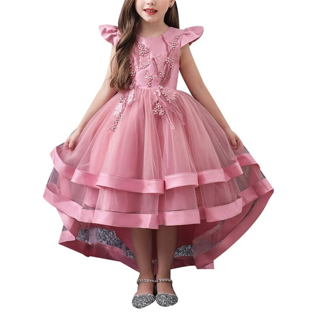 LAPAKIDS Girl Formal Dress Toddler Girl Pageant Dress Ball Gown Flower ...