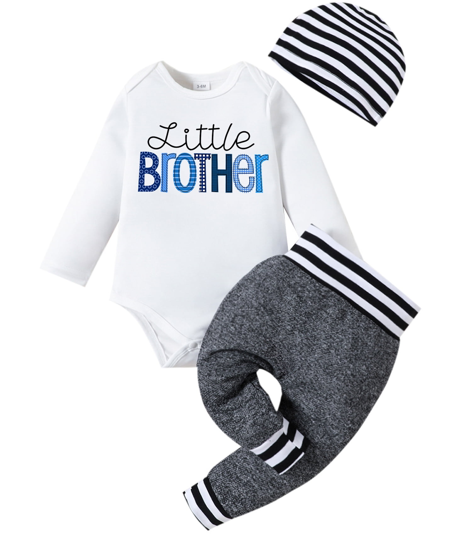 LAPAKIDS Newborn Baby Boy Clothes Cartoon 6-9 Months Infant Boy Long ...