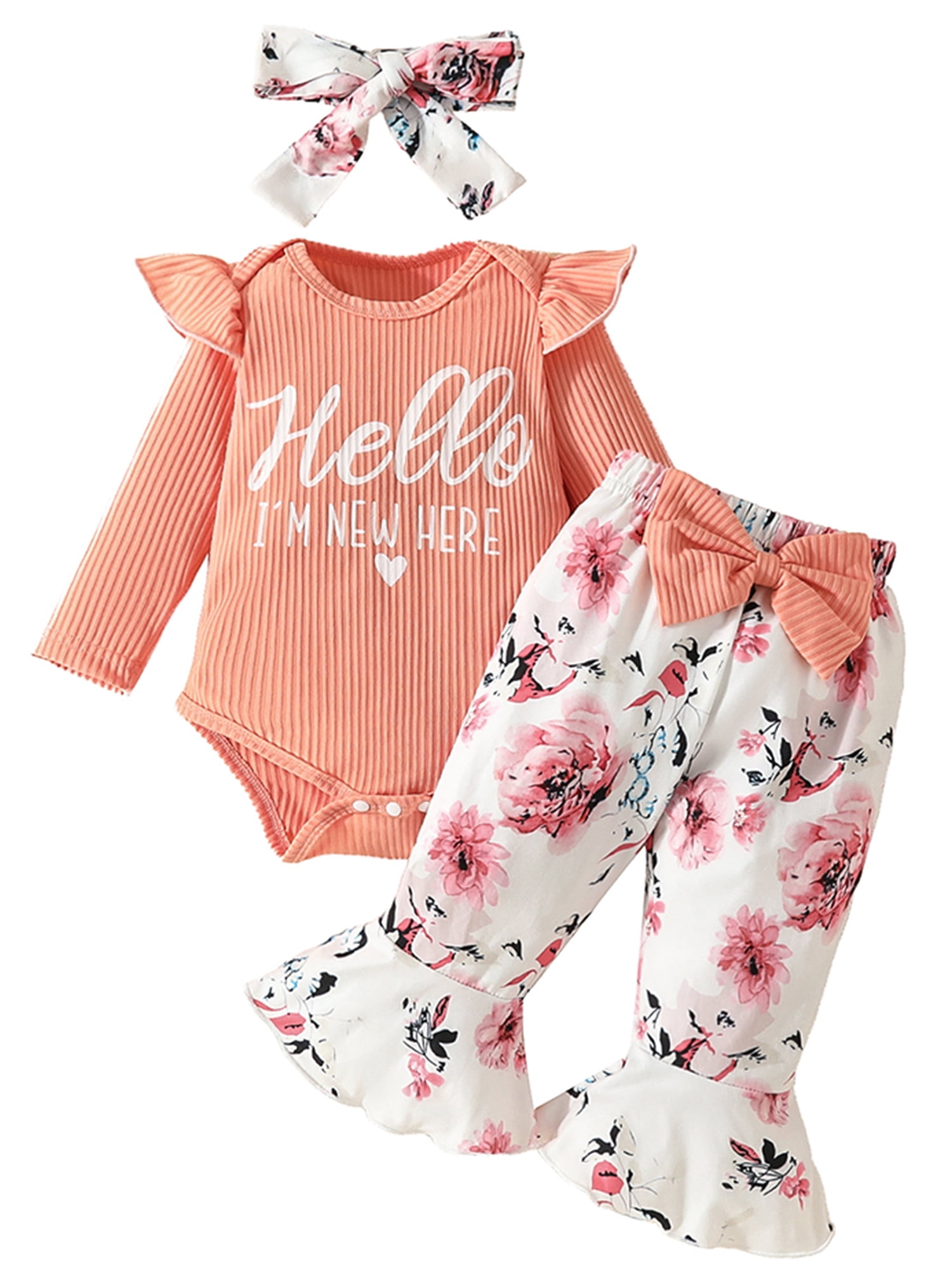 LAPAKIDS Newborn Infant Baby Girl Clothes 0-3 Months Baby Clothes for ...
