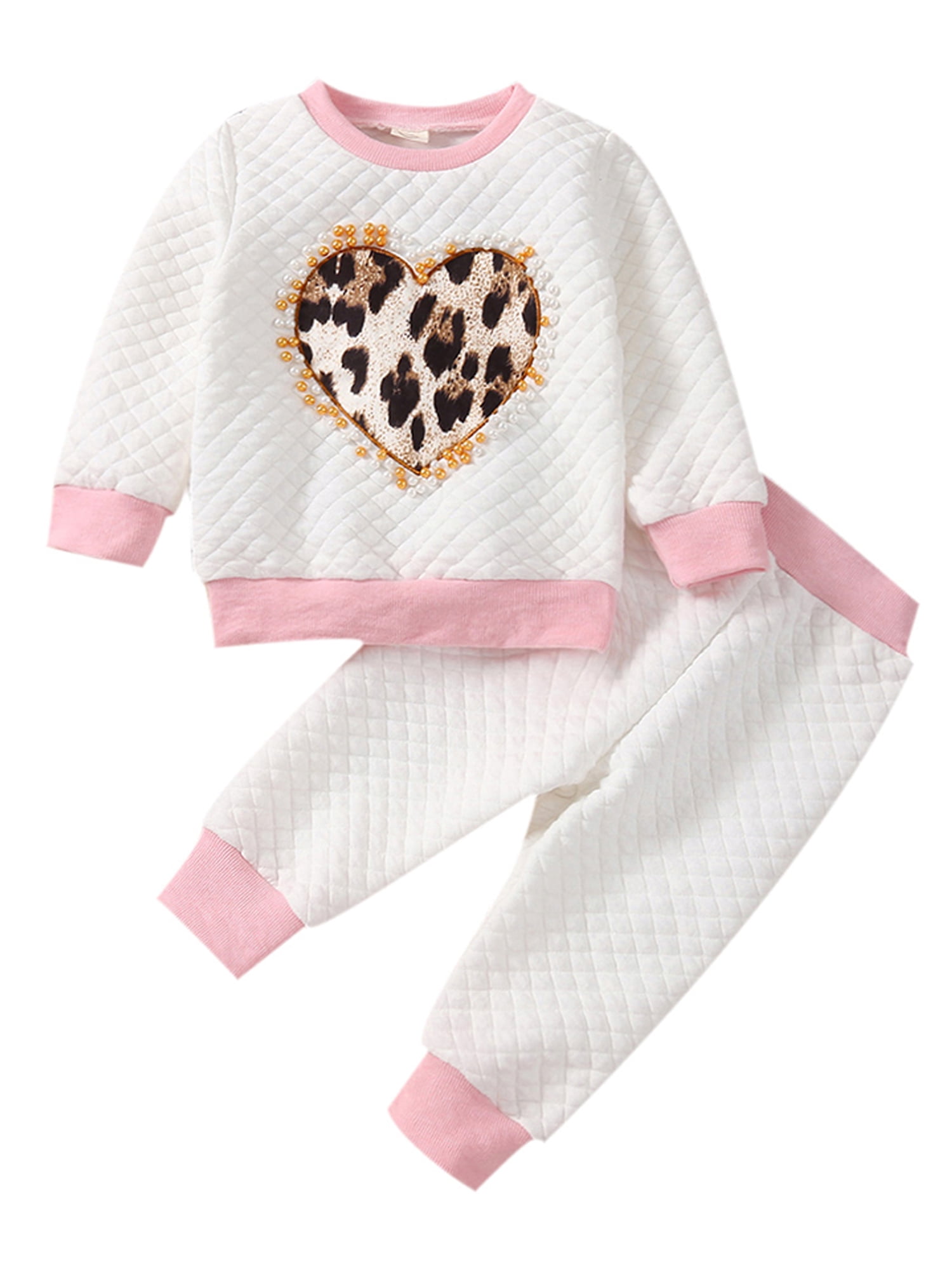 LAPAKIDS Toddler Girl Clothes 4-5T Girls Leopard print Pullover Sweatshirt Fall Winter Outfits ...