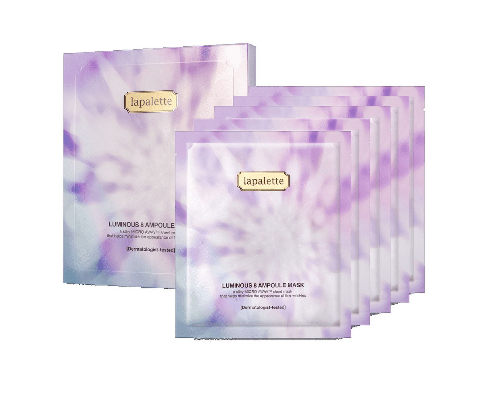 LAPALETTE BEAUTY Luminous 8 Ampoule Mask (5 Sheet), Facial Mask ...