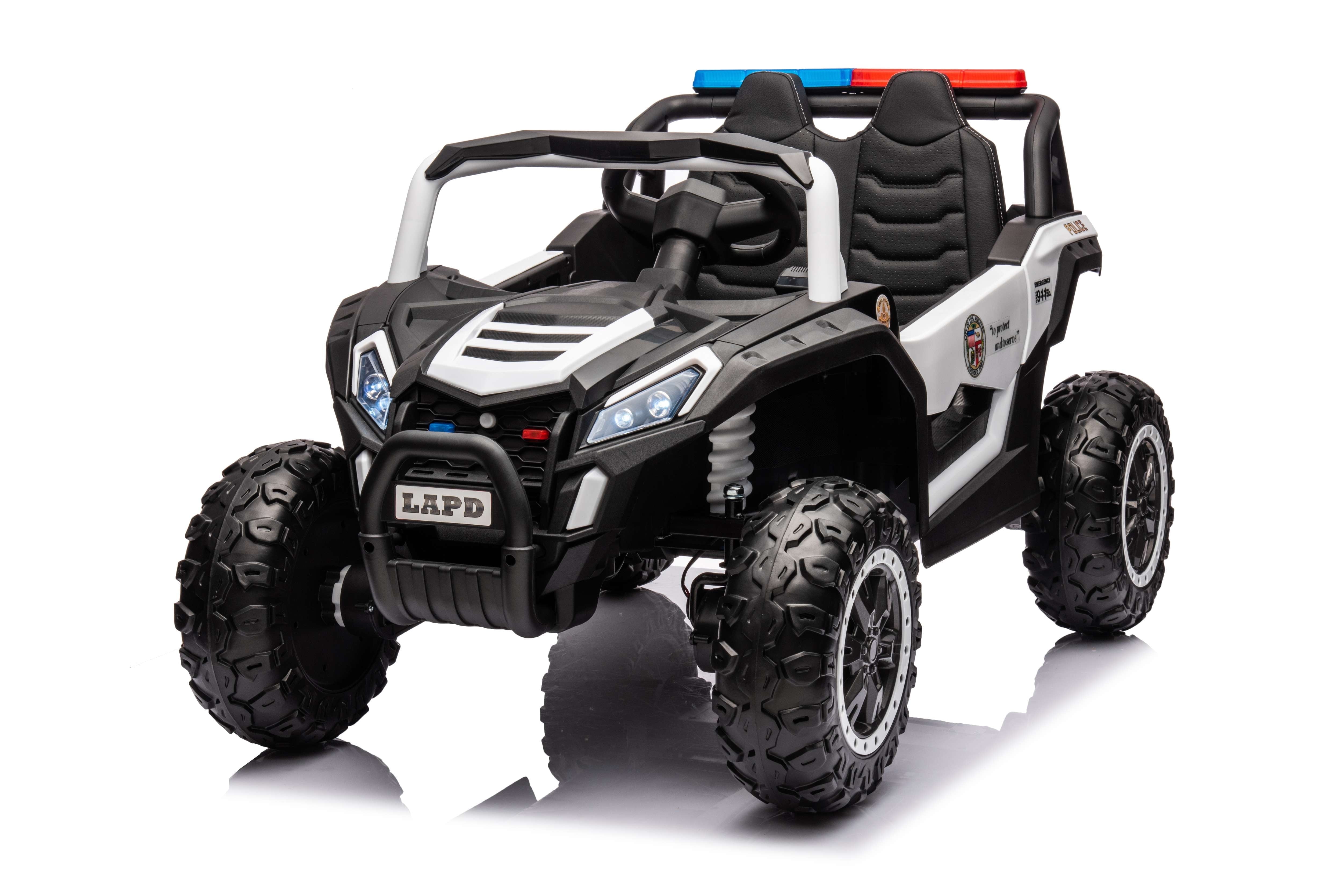LAPD Police Buggy UTV 2 Seater Ride on Toys 4WD Electric, 12V , Remote ...