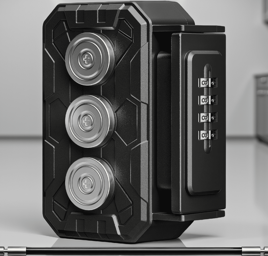 LAPTOM MAX 1 Pack Key Lock Box with 3 N52 , 4-Digit Combination Lock ...