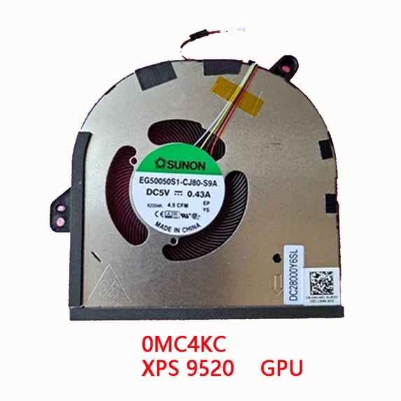 LAPTOP CPU GPU Cooling Fan for XPS 15 9500 9510 9520 Precision 5550 ...