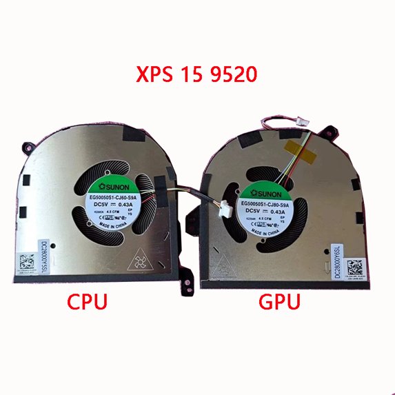 LAPTOP CPU GPU Cooling Fan for XPS 15 9500 9510 9520 Precision 5550 ...
