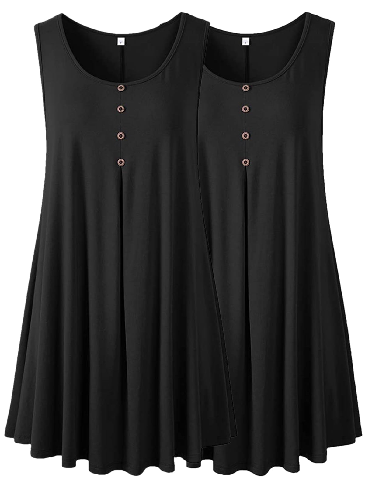 LARACE Plus Size Tank Tops for Women Sleevelss Tunic Casual Summer ...