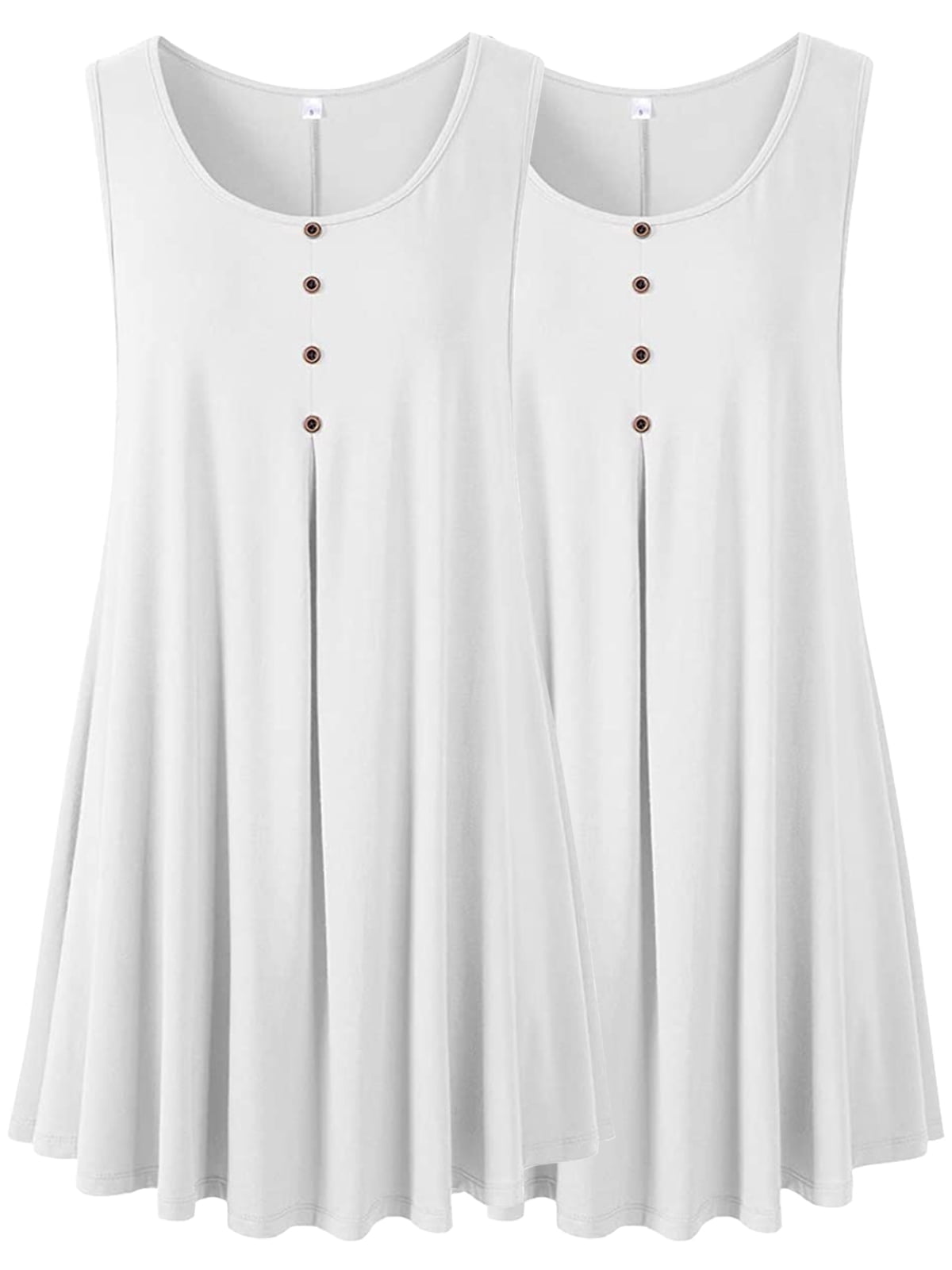LARACE Plus Size Tank Tops for Women Sleevelss Tunic Casual Summer ...