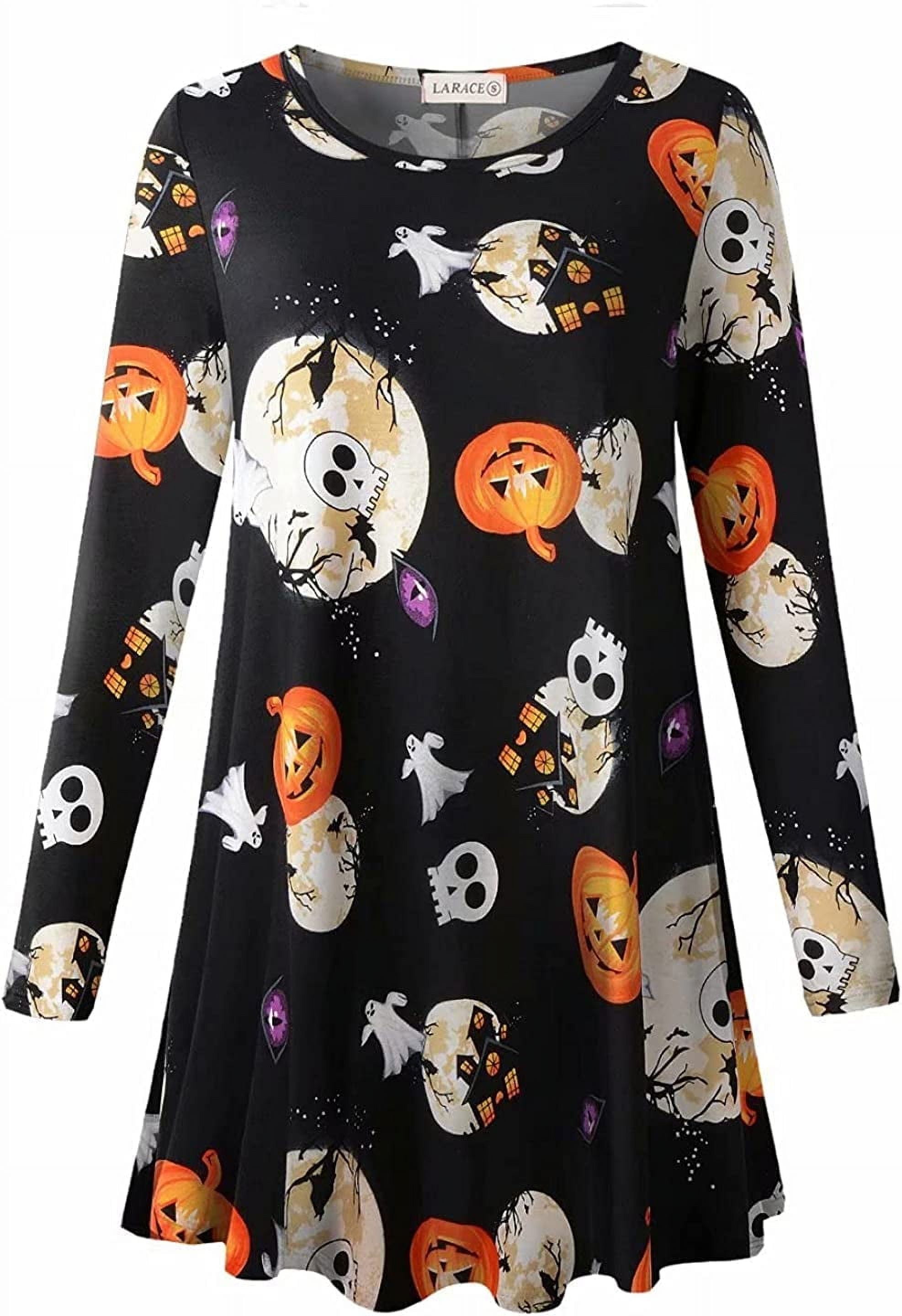 LARACE Plus Size Tunic Tops Long Sleeve Shirts for Women Swing Flowy ...
