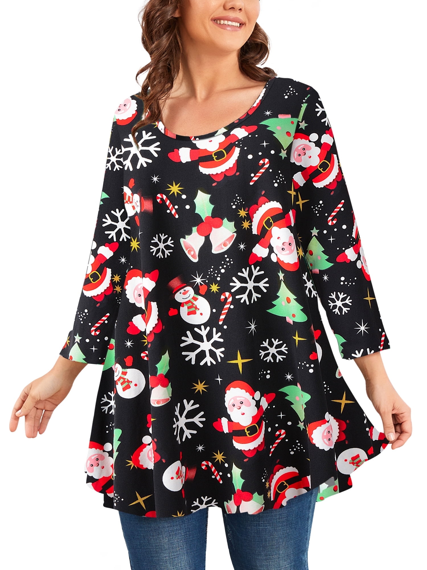 LARACE Plus Size Tunics for Women Long Shirts in Sizes up to 4X Casual ...