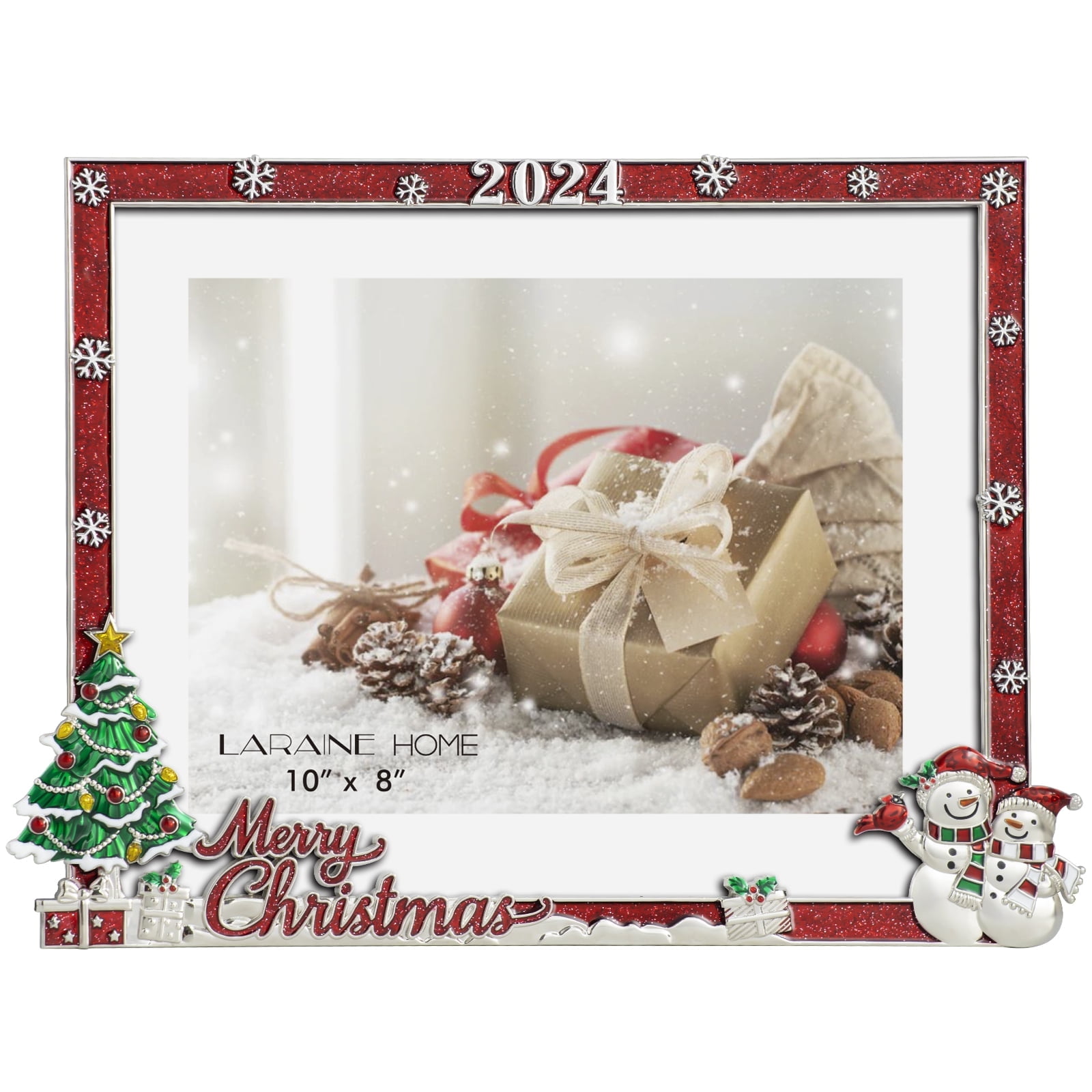 LARAINE Picture Photo Frame 8x10 Metal 2024 Christmas Snowmen High ...
