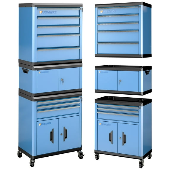 LARBANKE 8 Drawer Rolling Tool Chest with Locks&360° Wheels,Tool ...