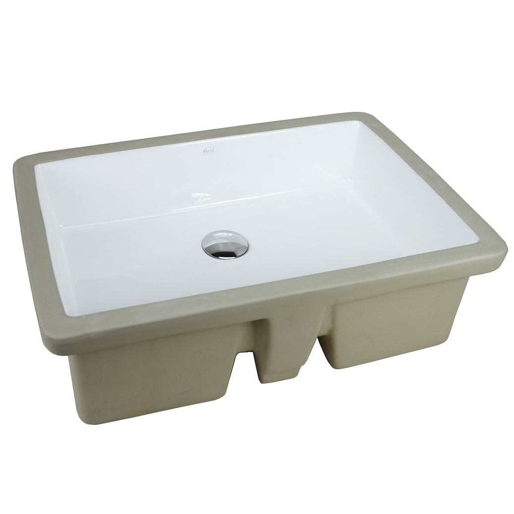 LARGE 22 Inch Rectangular Undermount Vitreous Ceramic Lavatory Vanity ...