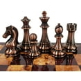 "Deluxe Large 4 3/8"" King Copper & Gold Finish Staunton Chess Men Set ...
