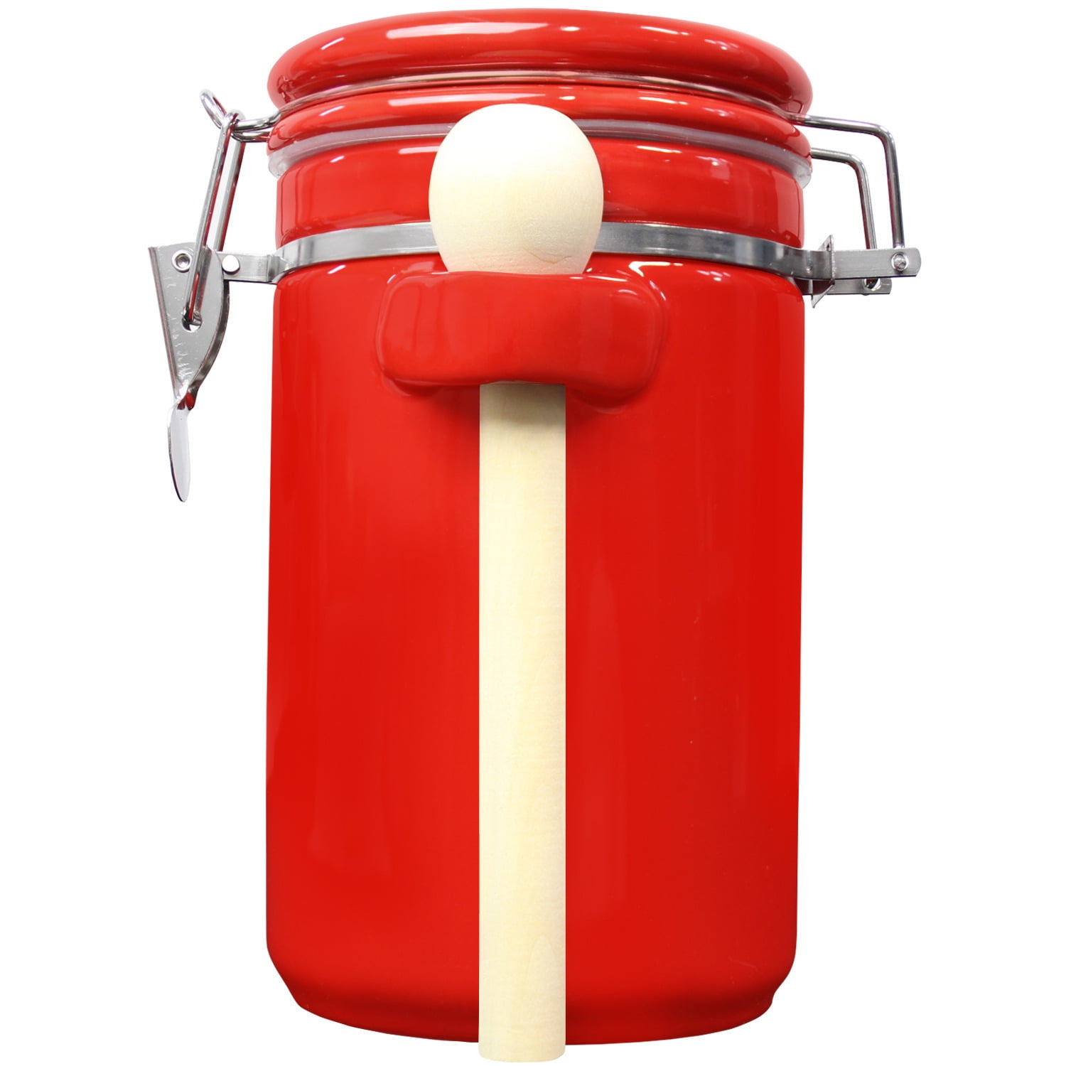 LARGE 40OZ RED CERAMIC CANISTER - Walmart.com