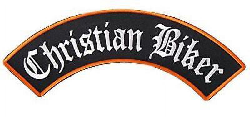 LARGE CHRISTIAN BIKER TOP ROCKER BACK PATCH TESTIFY RELIGIOUS FAITH ...
